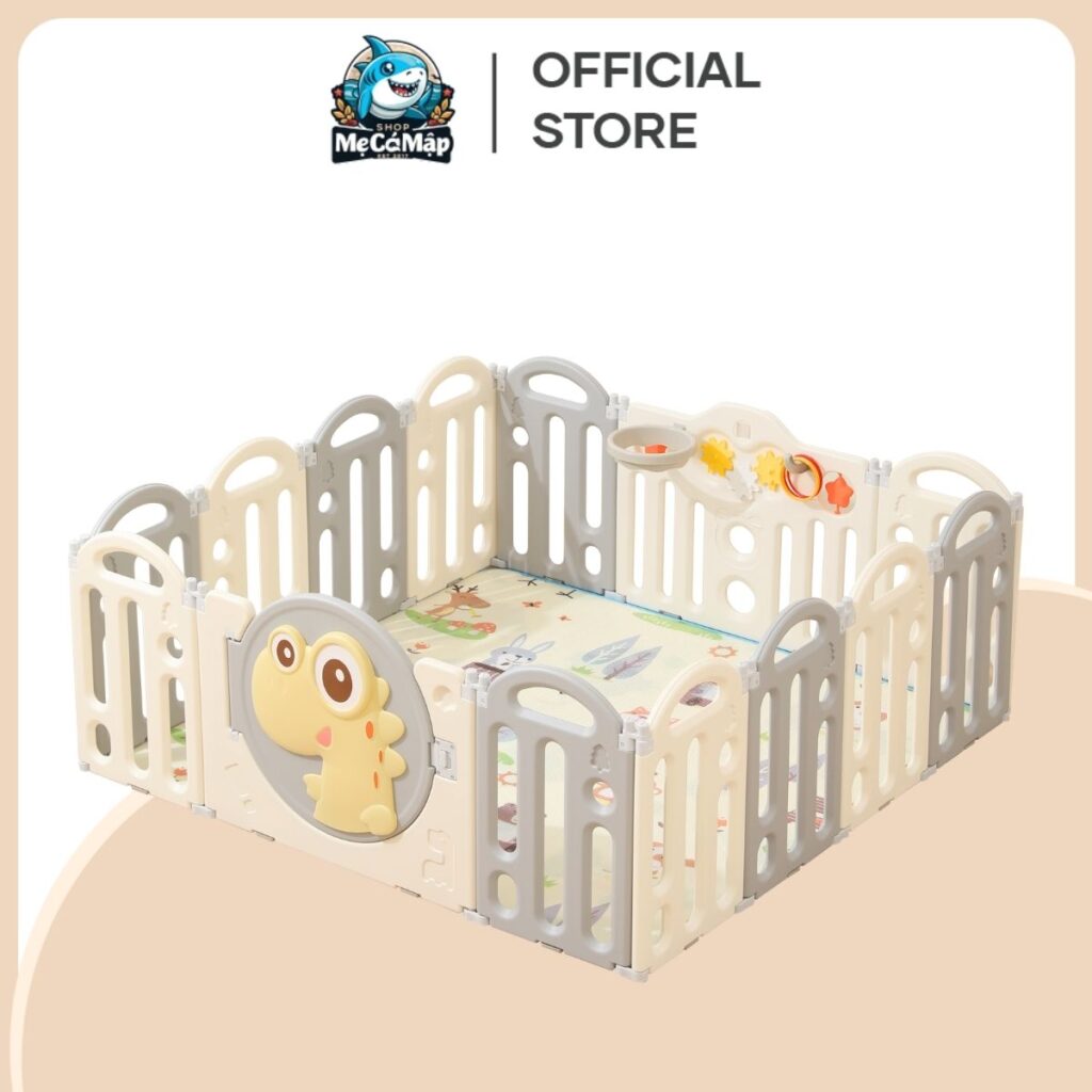 Quây cũi nhựa gấp gọn cho bé Pakey khủng long